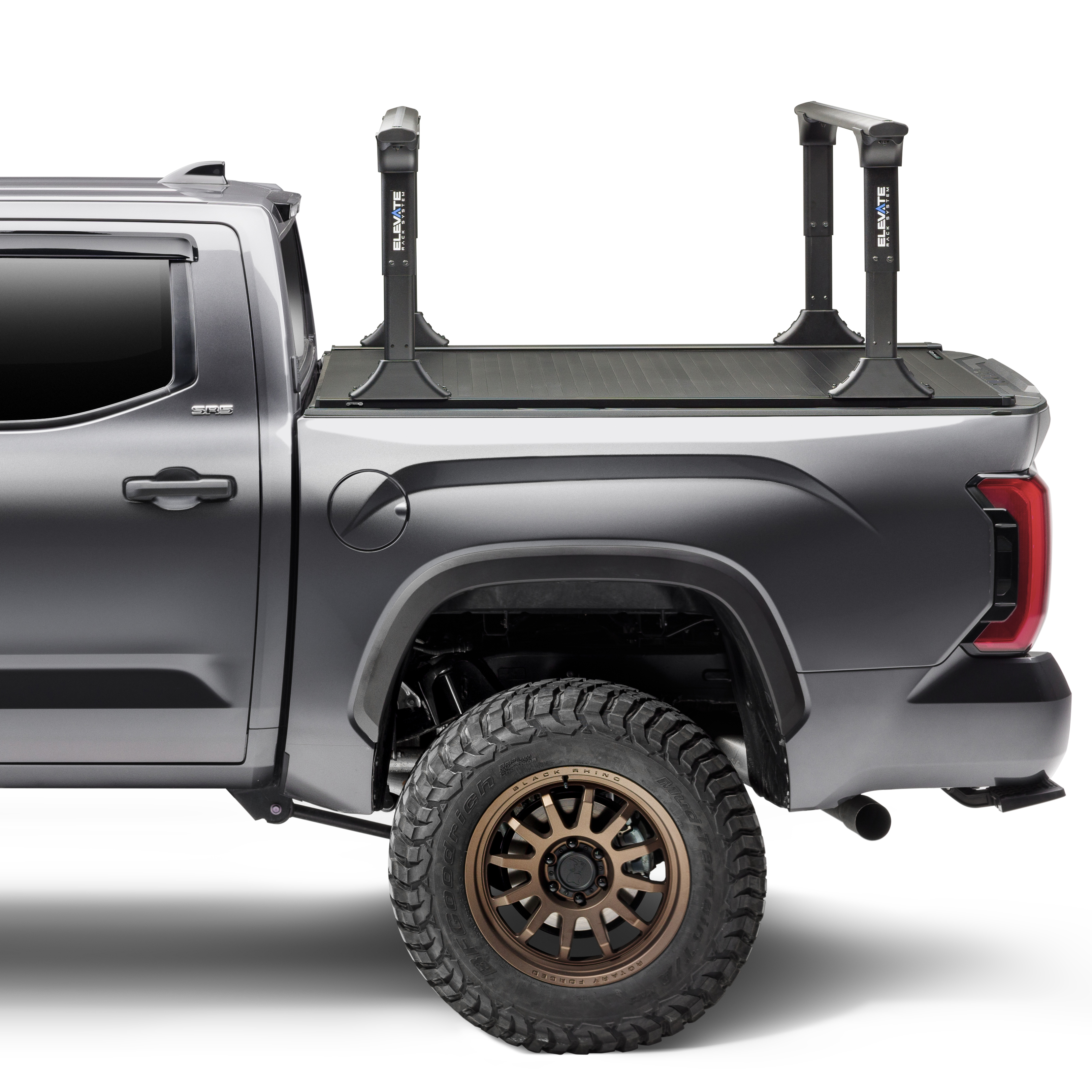 RetraxOne XR Tonneau Cover and TruXedo Elevate Truck Rack...